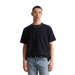 Marc O'Polo T-Shirt MARC O'POLO DENIM, Herren, Gr. M, blau (true navy), Obermaterial: 64% Baumwolle, 35% Polyester, 1% Elasthan, Rundhals, Shirts T-Shirt