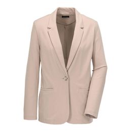 Jackenblazer GOLDNER "Kurzgr&ouml;&szlig;e Damenblazer mit Reverskragen und Paspeltaschen", Damen, Gr. 22, gr&uuml;n (kiesel), Obermaterial: 48% Polyamid PA. 40% Viskose CV. 12% Elasthan EL., Gerade, Blazer, mit formgebenden Teilungsn&auml;hte