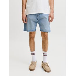 Jack & Jones Shorts JACK & JONES "JJITONY JJORIGINAL SHORTS AKM 111", Herren, Gr. L, N-Gr, blau (blau denim pack:light blau), Web, Obermaterial: 100% Baumwolle, unifarben, relaxed fit knielang, Hosen Shorts