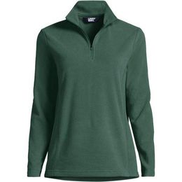 LANDS' END Anyweather Fleece-Pullover mit Rei&szlig;verschluss, Damen,  Gr&uuml;n, Polyester, by Lands' End