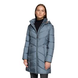 Outdoorjacke Betty Barclay "Damen mit abnehmbarer Kapuze", Damen, Gr. 36, blau (ashley blau), Obermaterial: 88% Polyester, 12% Polyamid. Futter: 100% Polyester. F&uuml;llung: 100% Polyester, tailliert, Jacken Outdoorjacke