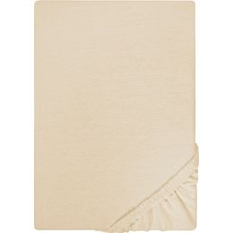Spannbettlaken "Jersey in Gr. 90x200, 140x200 oder 180x200 cm", grau (kitt), B:120cm L:200cm, Jersey, Obermaterial: 100% Baumwolle, CASTELL - MARKENBETTW&Auml;SCHE, Bettlaken, Spannbettlaken, aus Baumwolle, f&uuml;r Matratzen bis 22 cm H&ouml;he, Bettlaken, Spannbetttuch