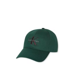 Baseball Cap Calvin Klein, Herren, gr&uuml;n (sycamore), Web, Baumwolle, unifarben, Caps, mit Markenlogo