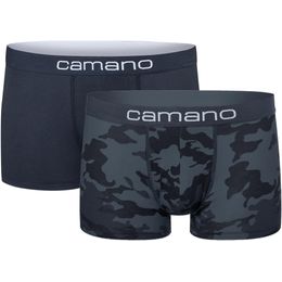 Trunk Camano "comfort", Herren, Gr. L, blau (blau fog mix), Obermaterial: 95% Baumwolle, 5% Elasthan, unifarben mit Farbeinsatz, eng, Unterhosen, mit elastischem Logobund