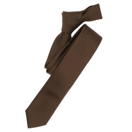 Krawatte Venti "Venti Krawatte uni", Herren, braun, 70% Polyester, 30% Seide, Krawatten