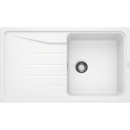 Granitsp&uuml;le Blanco "SONA 5 S", wei&szlig;, B:86cm T:50cm, Verbundwerkstoff, K&uuml;chensp&uuml;len