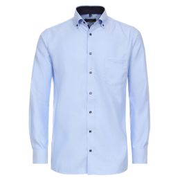 Businesshemd Casamoda "Casamoda Businesshemd uni", Herren, Gr. 42, Normalgr&ouml;&szlig;en, blau (hellblau), 100% Baumwolle, unifarben, comfort fit, Hemden