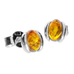 Paar Ohrstecker OSTSEE-SCHMUCK "- Lennja - Silber 925/000 - Bernstein" Gr. 6, silber (silber 925, silberfarben, wei&szlig;), Ohrringe, Damen, Silber 925 (Sterlingsilber)