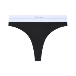 String Ellesse, Damen, Gr. 42, schwarz, Obermaterial: 53% Baumwolle, 35% Viskose, 12% Elasthan, Unterhosen String, aus Baumwolle, Viskose und Elasthan, elastisch, weiches Obermaterial