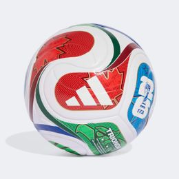 Fu&szlig;ball adidas Performance "WC LGE J290" Gr. 5, wei&szlig;, royal blau, solar blau, power rot, B&auml;lle, Kinder, 5, 0,4 g, Thermoplastisches Polyurethan (TPU), WM, B:22,3cm H:17,3cm T:22cm