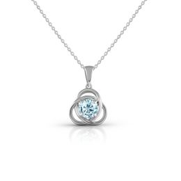 Kette mit Anh&auml;nger Vivance "925/- Sterling Silber rhodiniert Blautopas", wei&szlig;, Halsketten, Damen, 42+5cm, Silber 925 (Sterlingsilber), L: 47 B: 21mm, gl&auml;nzend, Silberkette Ketten mit Anh&auml;nger, B:21mm