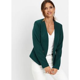bonprix Kurzblazer, gr&uuml;n, Gr.40, Eleganter Blazer mit Rei&szlig;verschlusstaschen