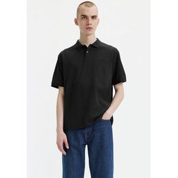 Levi's Poloshirt LEVI'S, Herren, Gr. XL, schwarz (caviar), Piqu&eacute;, Obermaterial: 100% Baumwolle, unifarben, regular fit h&uuml;ftbedeckend, Rundhals, Shirts, mit Logo-Stickerei