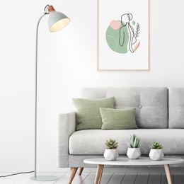 BRILLIANT LEUCHTEN Brilliant Erena Stehlampe Gr&uuml;n, 1-flammig