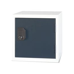 STIER Schlie&szlig;fachw&uuml;rfel 380 x 380 x 380 mm lichtgrau anthrazitgrau stapelbar (907631)