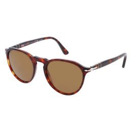 Persol PO3286S | Unisex-Sonnenbrille | Fassung: Vollrand, Panto, Acetat, Havanna | Glasfarbe: Braun