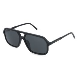 Dolce & Gabbana Dolce&Gabbana DG4541 | Unisex-Sonnenbrille | Fassung: Vollrand, Pilot, Acetat, Schwarz | Glasfarbe: Grau