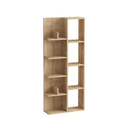 B&Uuml;CHERREGAL mit 4 F&auml;chern und 4 Regalb&ouml;den 60/18/150 cm