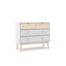 KOMMODE Estefania Wei&szlig; 100/40/81 cm
