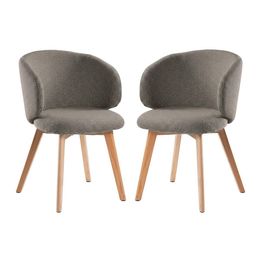 ST&Uuml;HLE 2er?Set aus stoff und massive Holzf&uuml;&szlig;e 60/55/79 cm