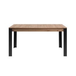 ESSTISCH ausziehbar von 150 bis 200 cm Dekor Artisan-Eiche und Schwarz 150/80/75 cm