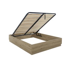 BETTKASTEN 160 x 200 cm Dekor Eiche TIDY 165/204/36 cm