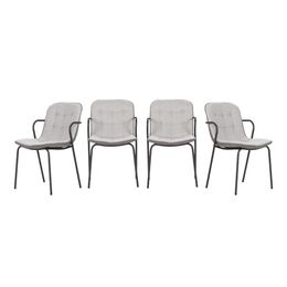 ST&Uuml;HLE 4er-Set aus Stoff mit Metallbeinen 59/46/51 cm