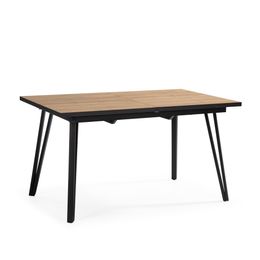 ESSTISCH Cleo Schwarz 140/90/77 cm