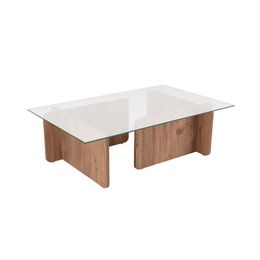 COUCHTISCH mit Tischplatte aus geh&auml;rtetem Glas 105/65/30 cm