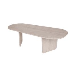 COUCHTISCH mit abgerundeter Tischplatte L130 cm 65/130/40 cm