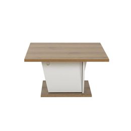 COUCHTISCH Bar Dekor Wei&szlig; und Eiche ATOS 69/69/38 cm