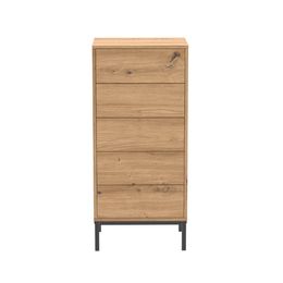 HOCHKOMMODE mit 5 Schubladen und Metallf&uuml;&szlig;en 45/38/100 cm