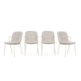ST&Uuml;HLE 4er-Set aus Stoff mit Metallbeinen 59/46/51 cm