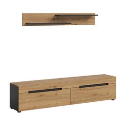 Lowboard CANU Eiche, Grau