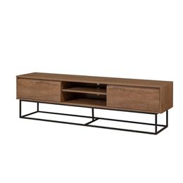 TV-M&Ouml;BEL 2 Nischen 2 Schubladen Nussbaum Dekor L180 cm - Rodez