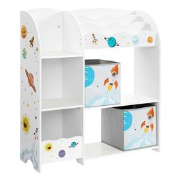 KINDERREGAL mit Buchablage und 2 Aufbewahrungsboxen