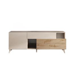 TV-M&Ouml;BEL mit 2 T&uuml;ren, 1 Schublade und 2 Nischen - Mala - 181/43/67 cm