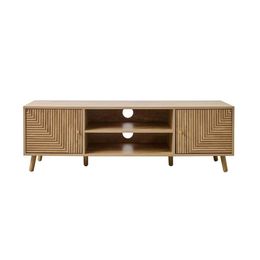 TV-M&Ouml;BEL 2 T&uuml;ren mit Fronten in Lamellenoptik in L-Form Eden 140/40/45 cm