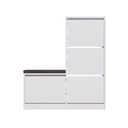 SCHUHSCHRANK 4 T&uuml;ren L105 cm - Dude