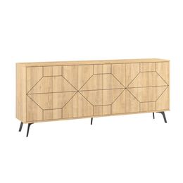 SIDEBOARD mit 6 dekorierten T&uuml;ren L184 cm - Dune