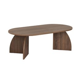 COUCHTISCH mit ovaler Tischplatte und geschwungenen Beinen 120/60/40 cm