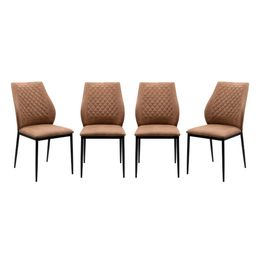 ESSZIMMERST&Uuml;HLE STOFF MIT METALLGESTELL 4er set 45/90/45 cm