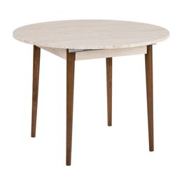 ESSTISCH ausziehbarer von 100 bis 131 cm mit runder Tischplatte 100/100/75 cm