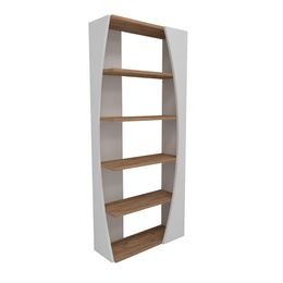 REGAL 5 Regale wei&szlig; und atlantische Pinie Dekor H150 cm - Selge