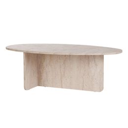 COUCHTISCH mit ovaler Platte L125 cm 65/120/40 cm