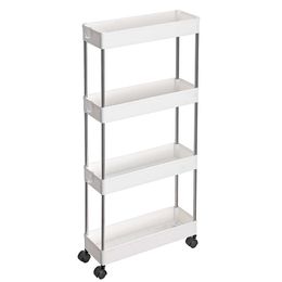 SERVIERWAGEN auf Rollen mit 4 Ebenen - L12,5 x H86 cm