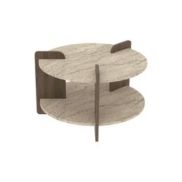 COUCHTISCH mit doppelplatte 70/70/45 cm