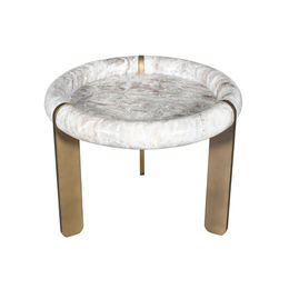 Signature COUCHTISCH KLEIN marmor metall 60/60/40 cm