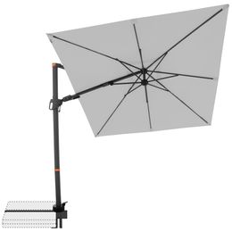 Doppler Ampelschirm Myzone Hellgrau ca. 210x210cm
