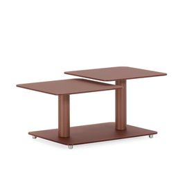 COUCHTISCH mit quadratischen Glasplatten 54/42,8/114,6 cm